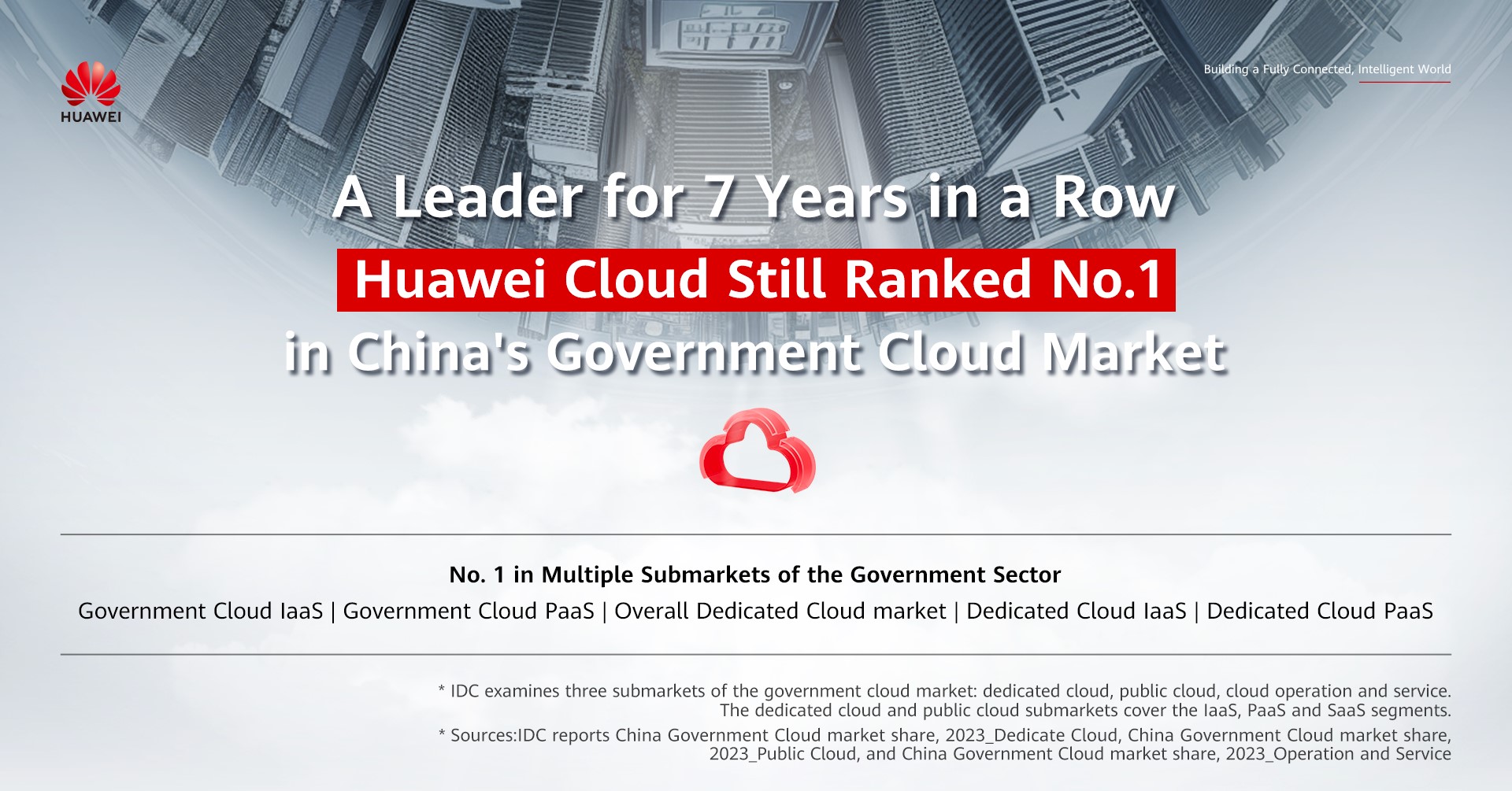 Huawei Cloud Tops China's Government Cloud Market Seven Years in a Row ...